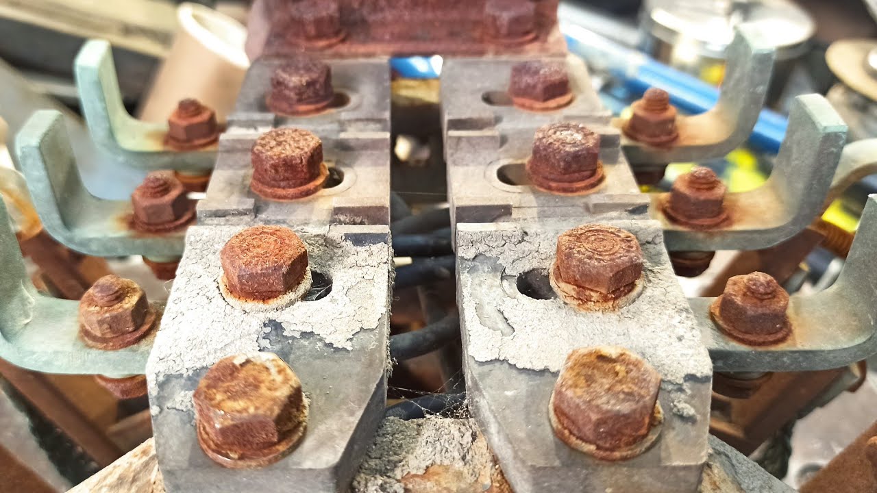 scrapping a very old contactor for copper and brass... - YouTube