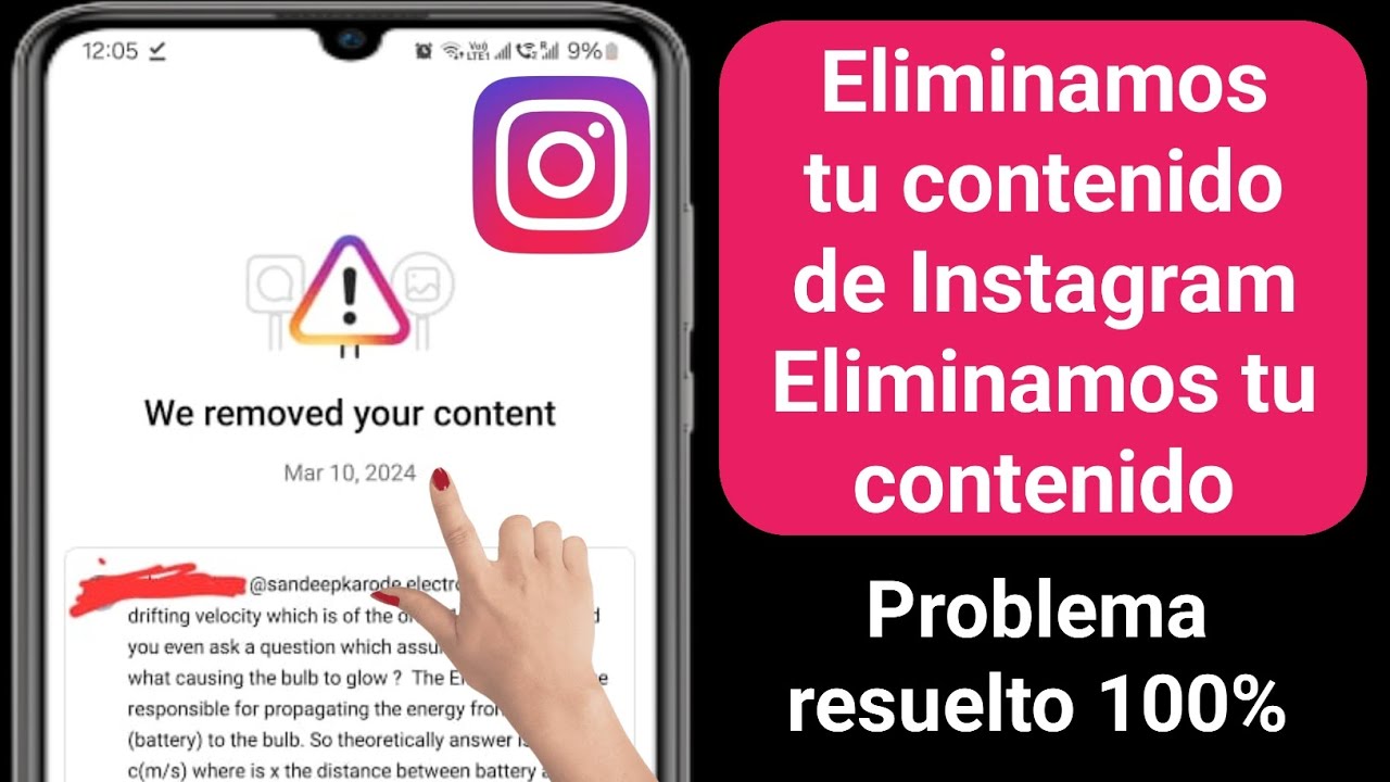 Cómo arreglar tu contenido ha sido eliminado Instagram (2024) - YouTube