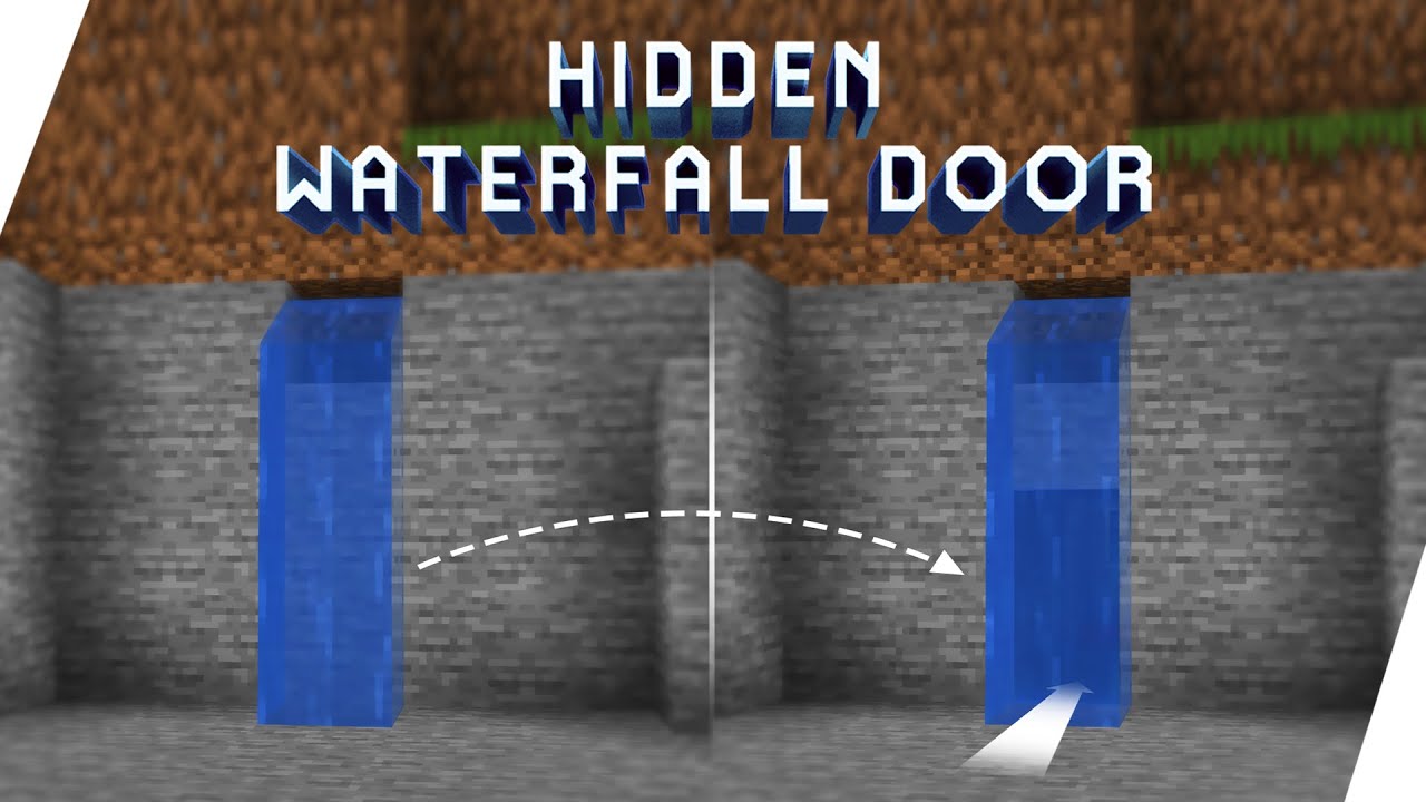 Cara Membuat Hidden Waterfall Door - Minecraft Tutorial Indonesia - YouTube