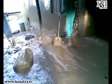 Lerikdə evlər su altında qaldı