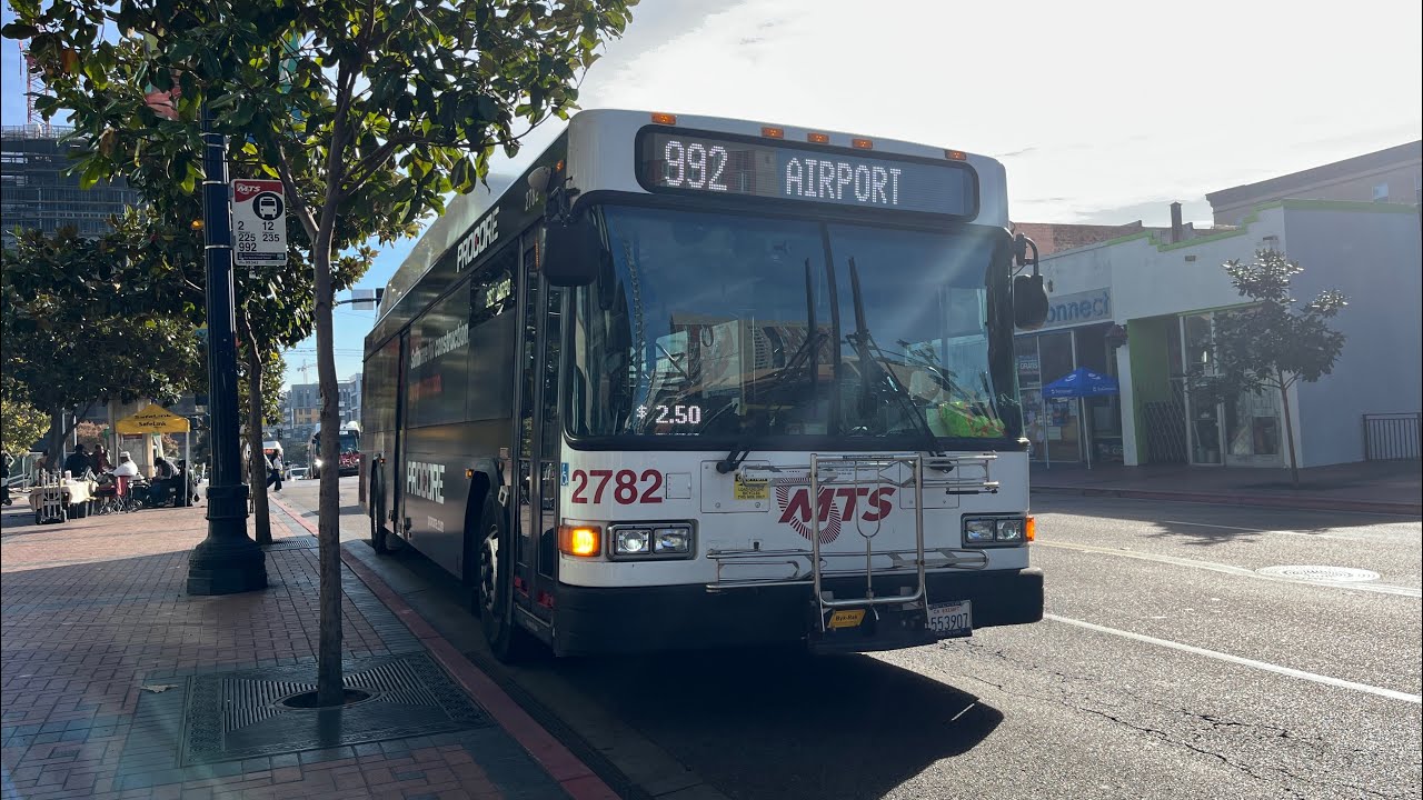 ⁴ᴷ⁶⁰ (FULL ROUTE) San Diego MTS Gillig Low Floor CNG #2782 on Route 992 ...