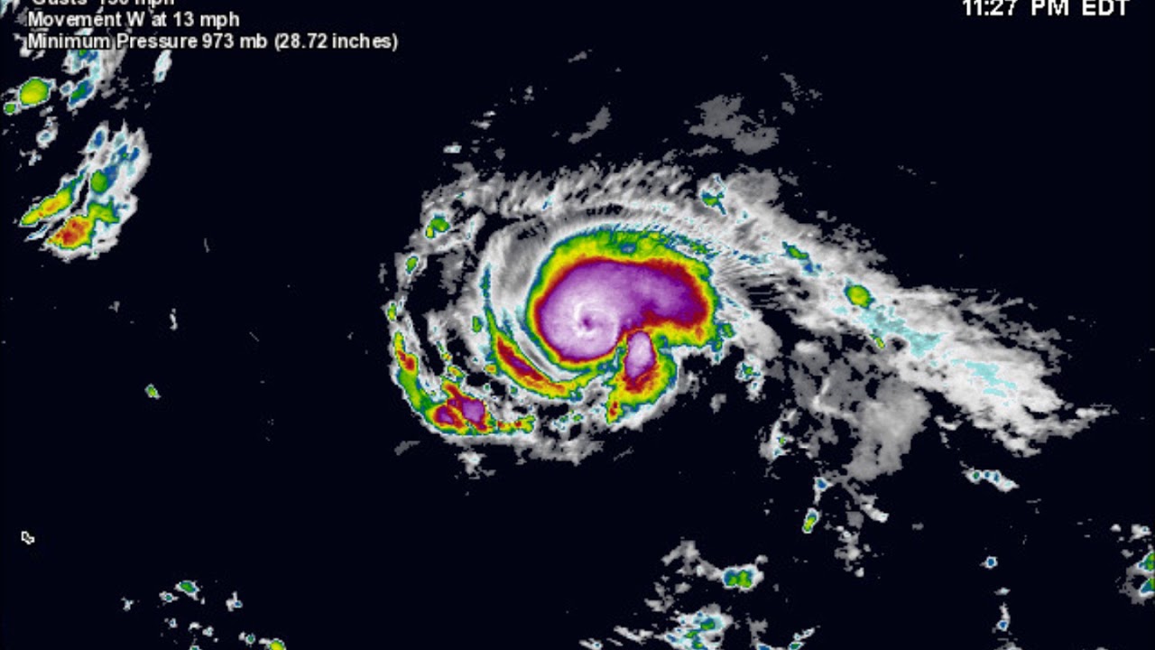 HURRICANE IRMA HEADING WEST 110 MPH WINDS. 9/2/2017 11pm - YouTube