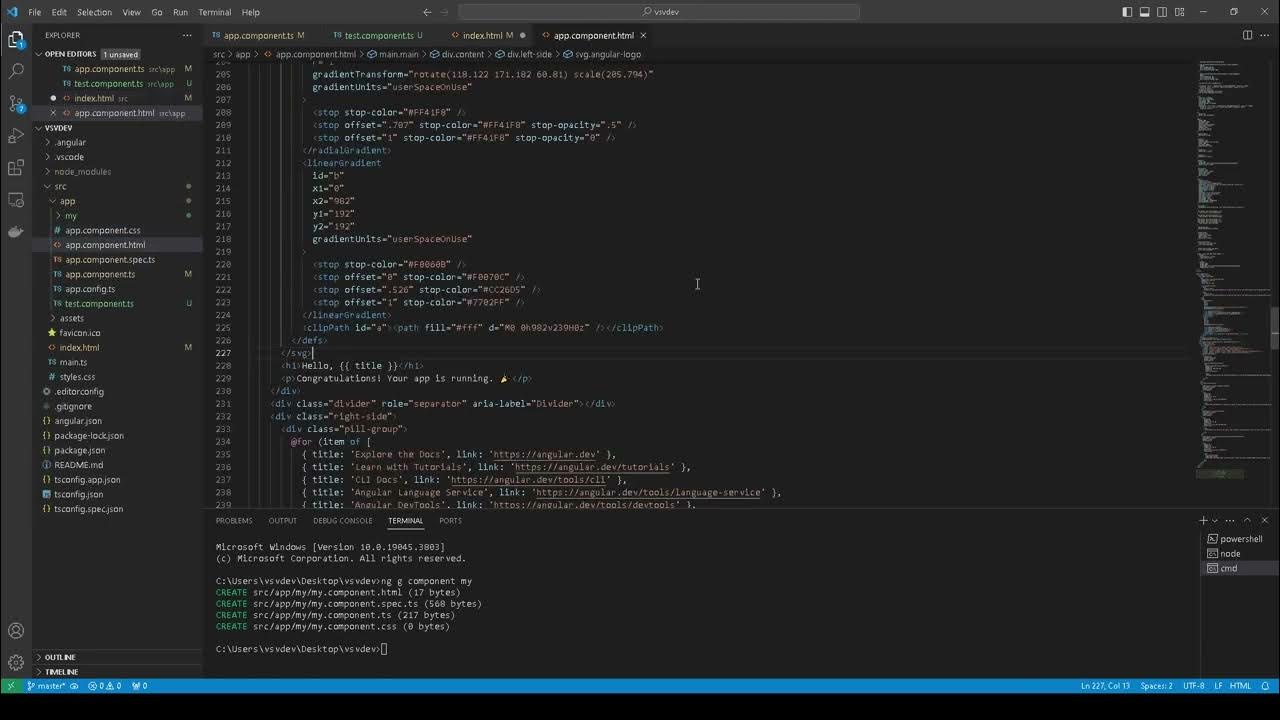Angular 17: create component using CLI - YouTube