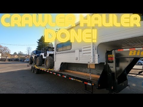 DIY crawler hauler is done! Cab over truck camper installed on a 40 ...