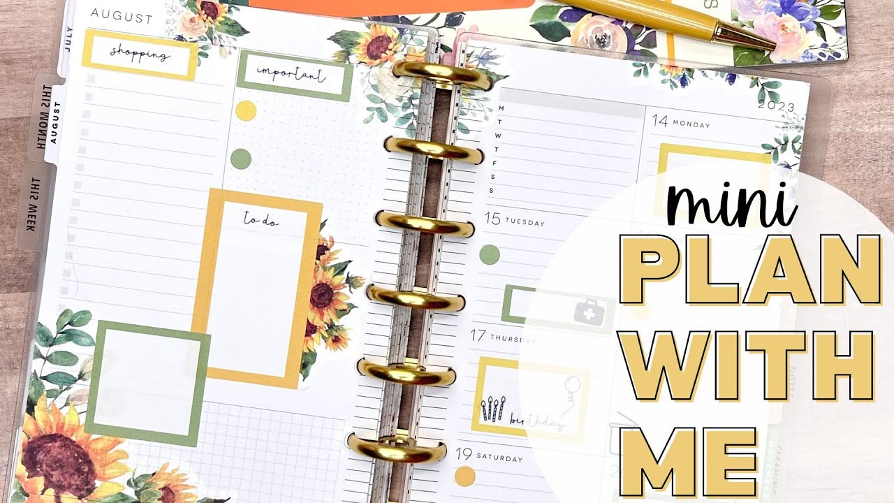 PLAN WITH ME - MINI DASHBOARD HAPPY PLANNER - ROYGBIV VOLUME 4 KELL OF ...