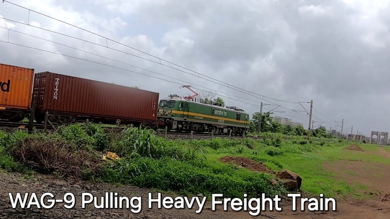 WAG 9 Pulling Heavy Freight Train - YouTube