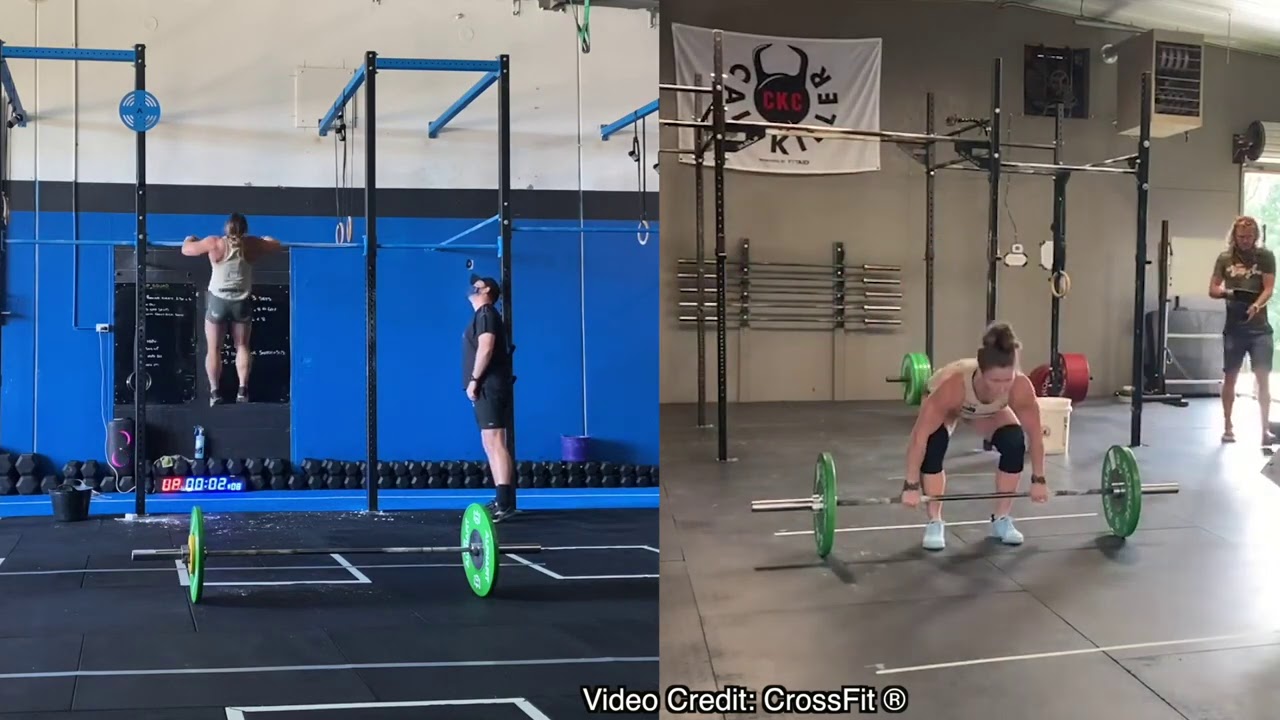 Tia Toomey Vs Kara Saunders: Side By Side Event 1 - CrossFit Games 2020 ...