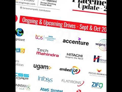 SNS INSTITUTIONS - Placement Update 2021 #snsinstitutions - YouTube