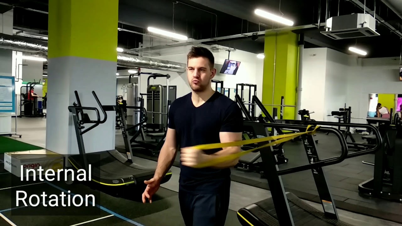 Resistance Band Internal Rotation - YouTube