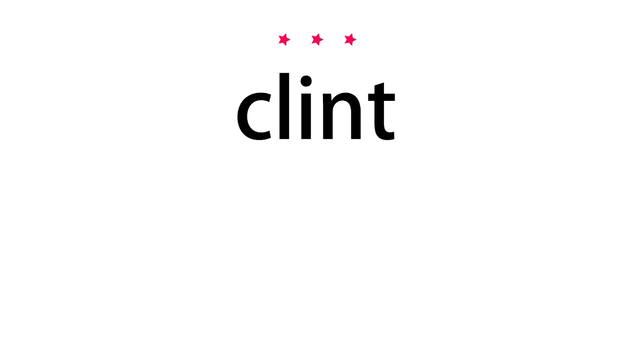 How to pronounce clint - Vocab Today - YouTube