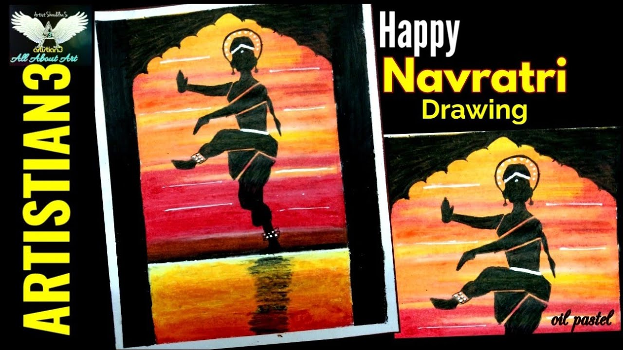 How to draw Navratri festival drawing / Easy Maa Durga Drawing - YouTube