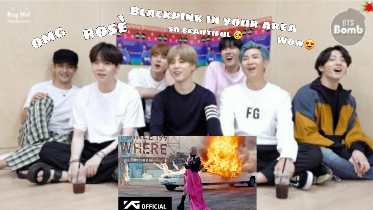 BTS Reaction M/V [on the ground] Rosè BLACKPINK - YouTube
