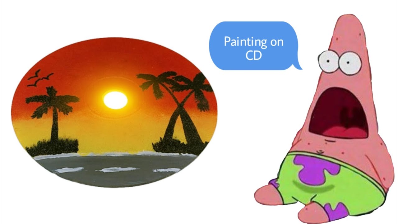 How To Paint On Old CD|Painting CDs|Easy|CD Painting Ideas|Easy ...