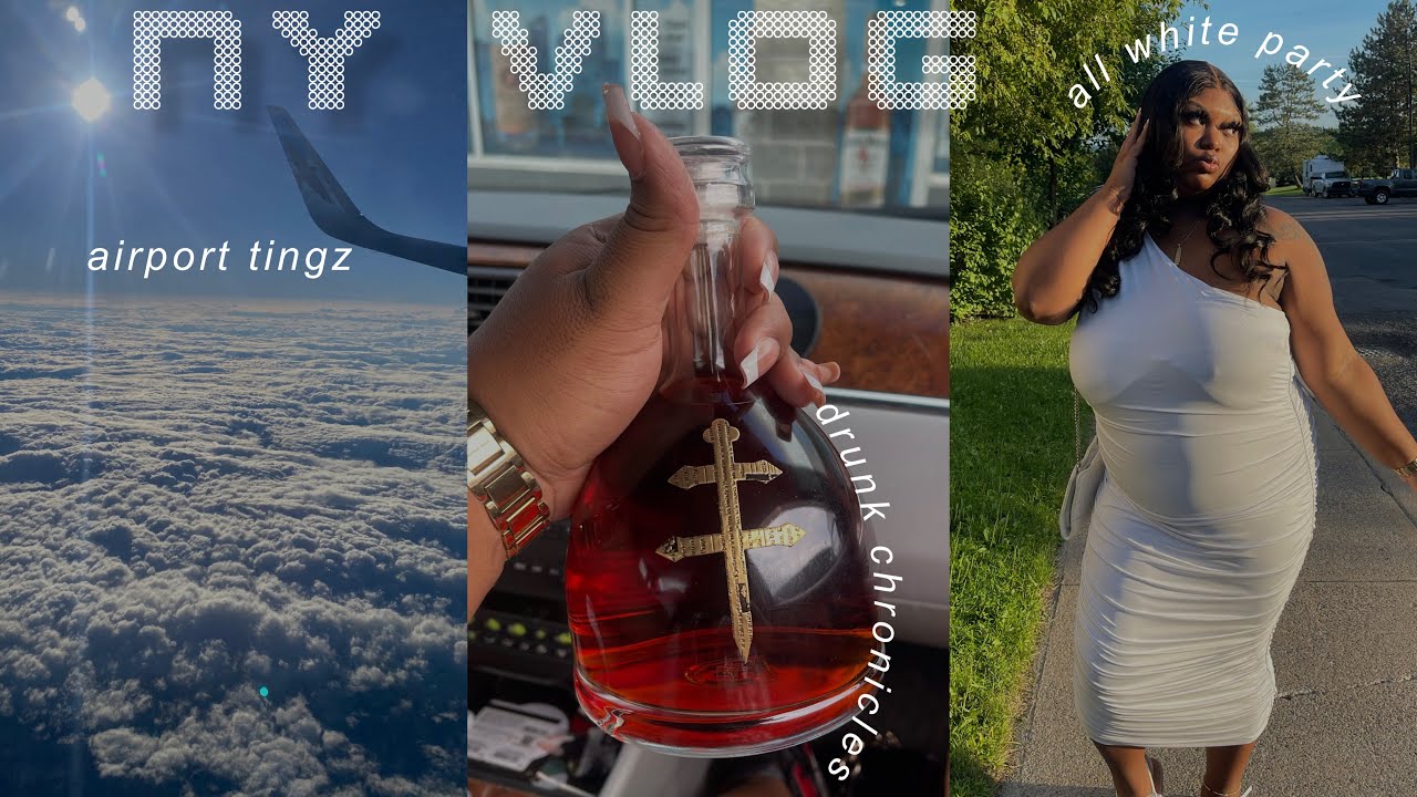 ny vlog ☆ | airport tingz, drunk chronicles, all white party! - YouTube