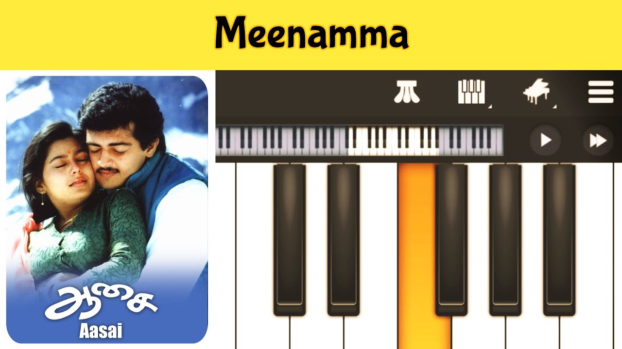Meenamma | Aasai | Beginner Piano Tutorial - YouTube