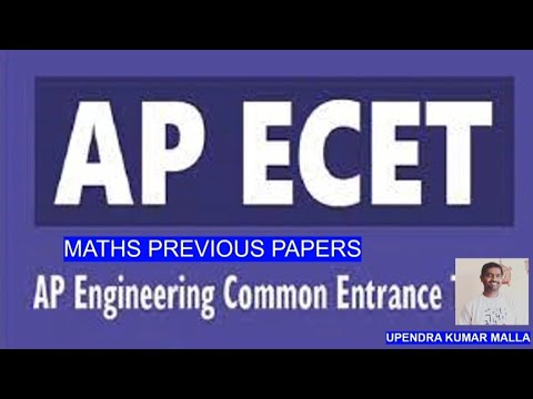 AP ECET Maths Previous paper and Answers - YouTube