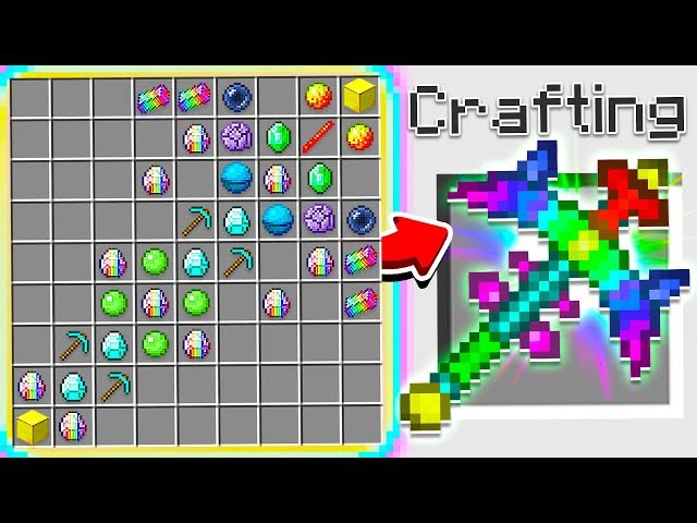 HOW TO CRAFT A $100,000 RAINBOW PICKAXE! *OVERPOWERED* (Minecraft 1.13 ...