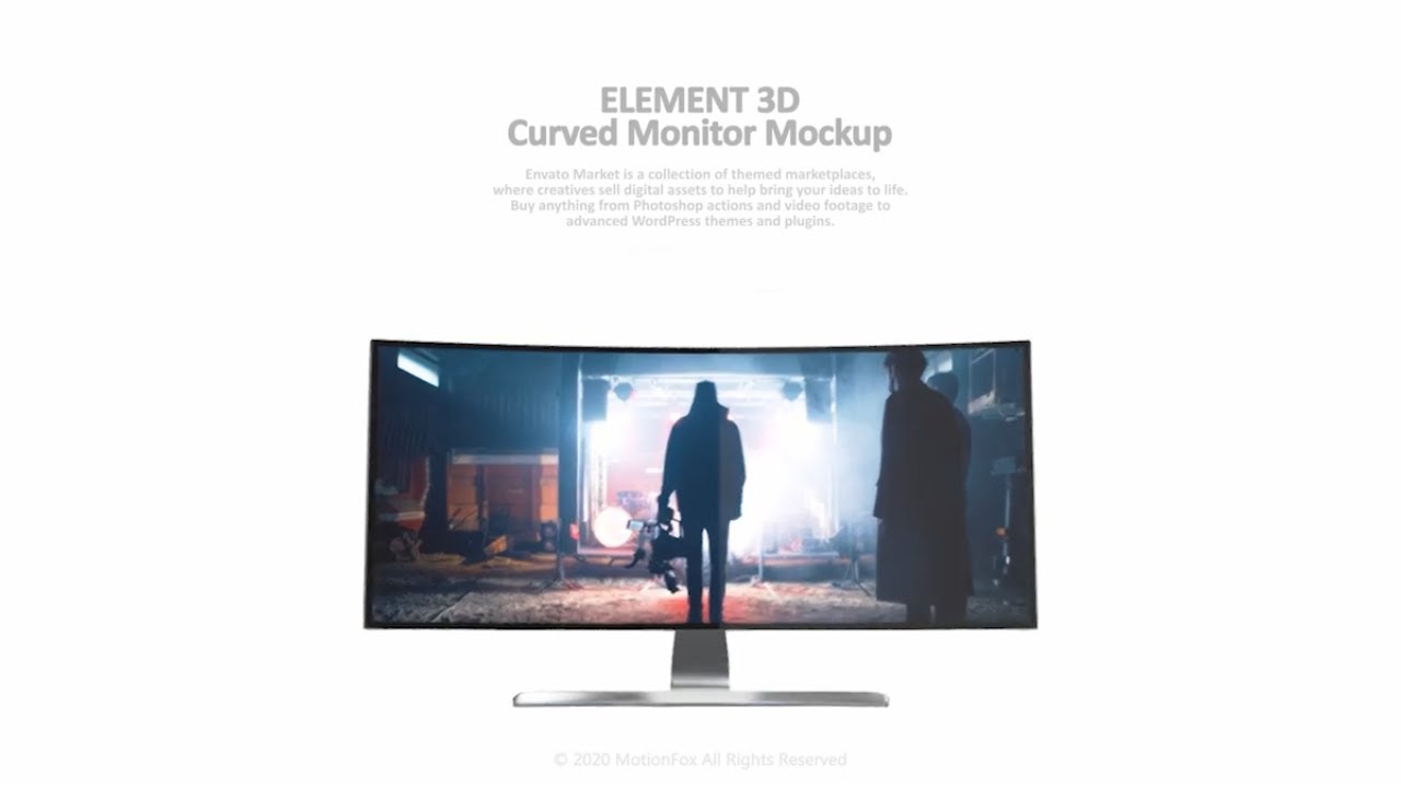 Curved LED Monitor Screen Mockup - After Effects Template - YouTube