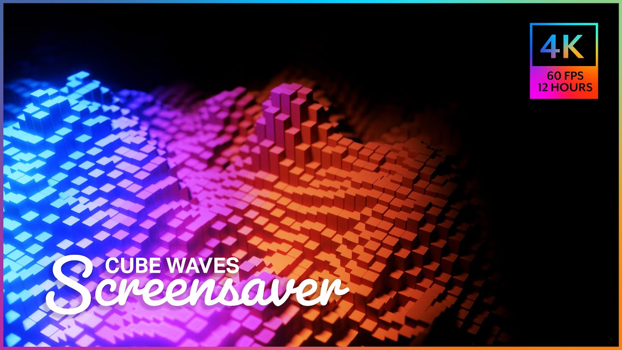 12 Hours of Satisfying Cube Waves Screensaver - YouTube