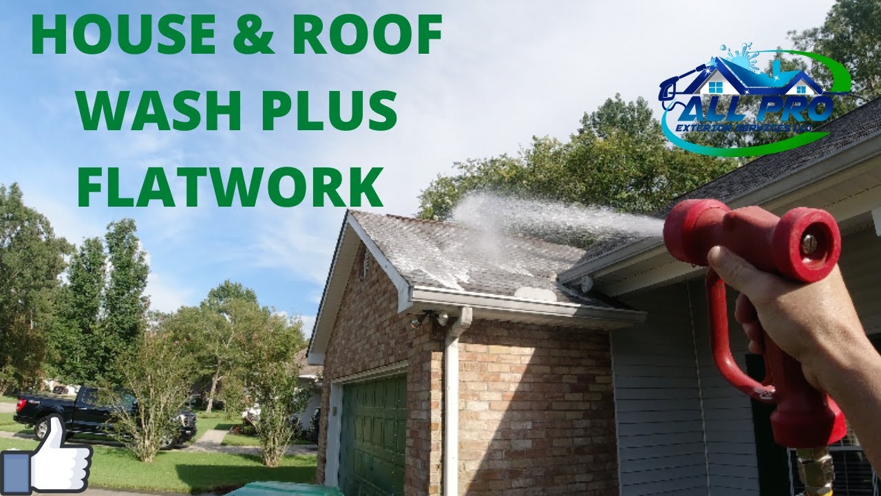 House & Roof Wash with the AR45 Gas Roof Pump - YouTube