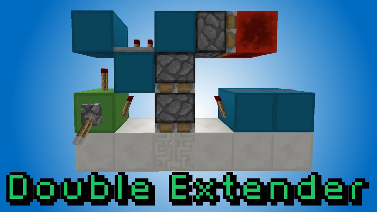 Double Piston Extender [Downward] - Minecraft 1.7 Redstone Tutorial - YouTube