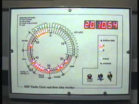 MSF Radio Clock Data Monitor start-up - YouTube
