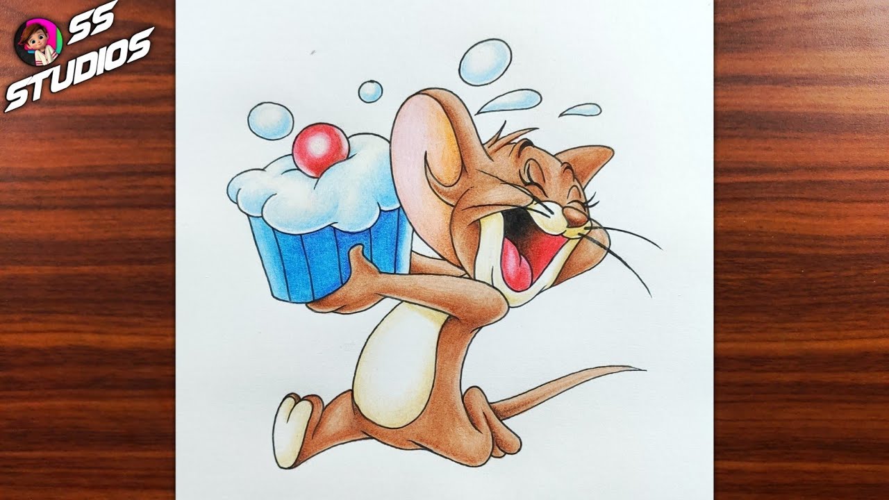 HOW TO DRAW JERRY EASY STEP BY STEP - DRAWING JERRY - HOW TO DRAW TOM ...