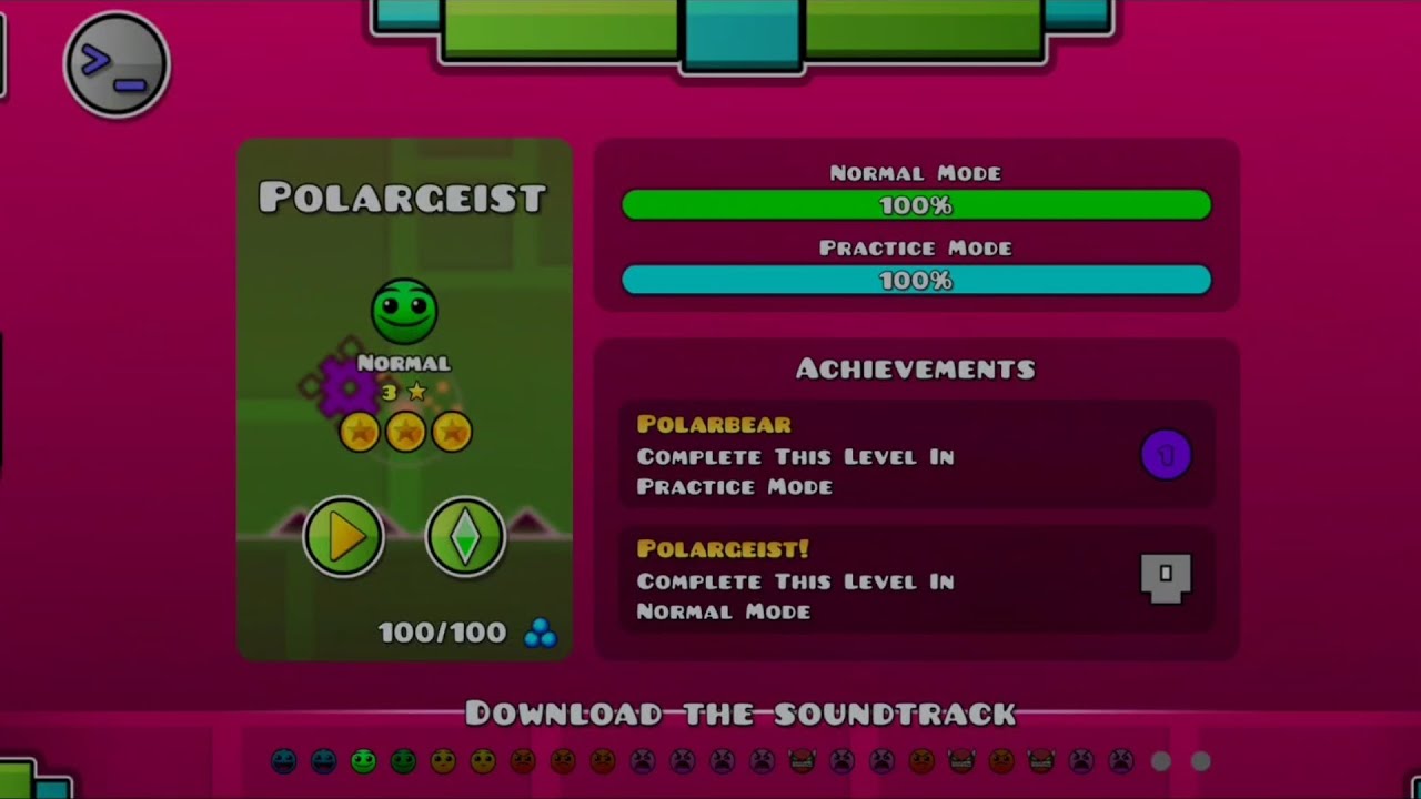 Geometry Dash - Polargeist 100% Complete (all coins) - YouTube