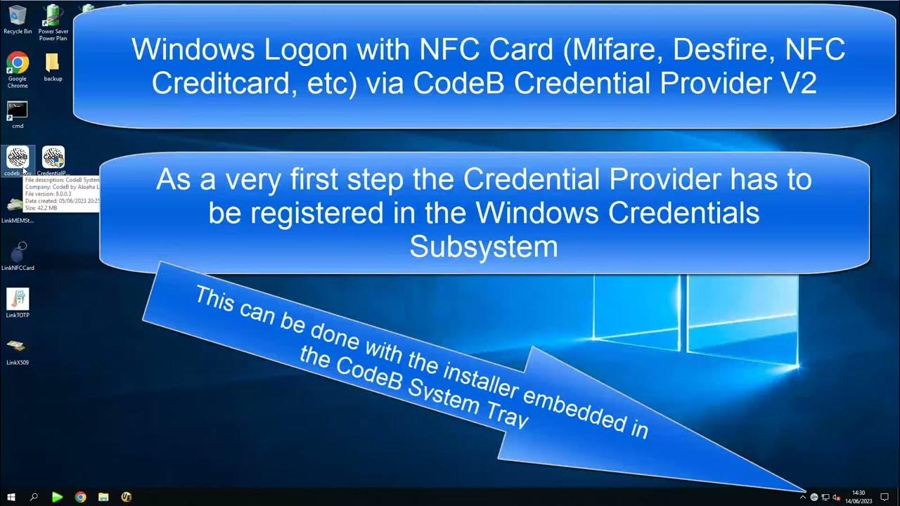 Windows Login with NFC Card via CodeB Credential Provider V2 - YouTube