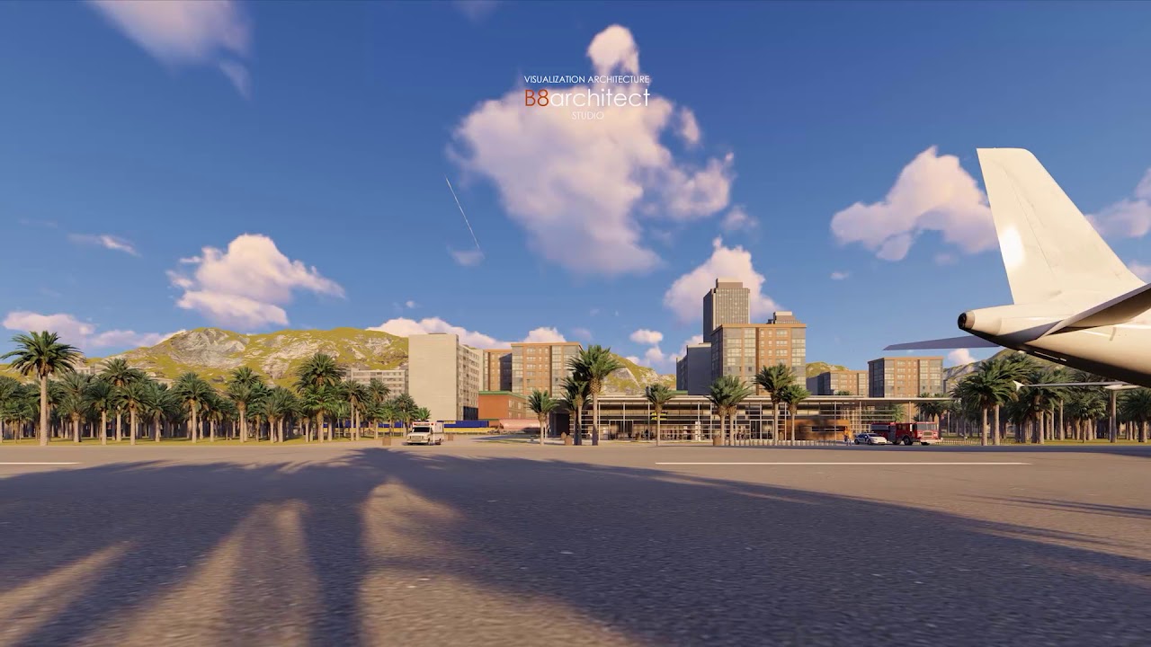 airport terminal : animation - YouTube