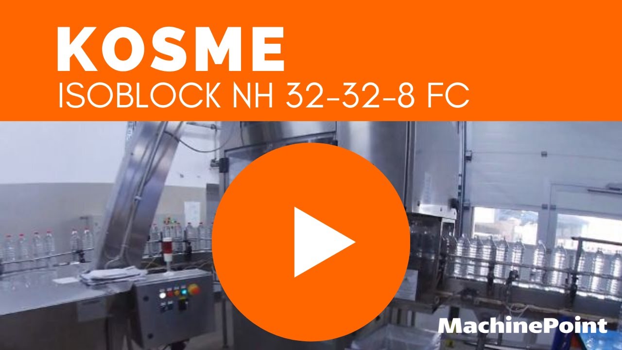 KOSME Isoblock NH 32-32-8 FC Complete PET filling line for sparkling water | KOSME Machines ...
