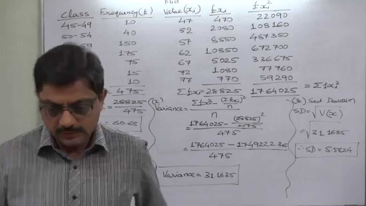 Grouped Data-Variance and SD-2 - GRE-GMAT-CAT-CMAT-MBA-PGDM-PGDBA - YouTube