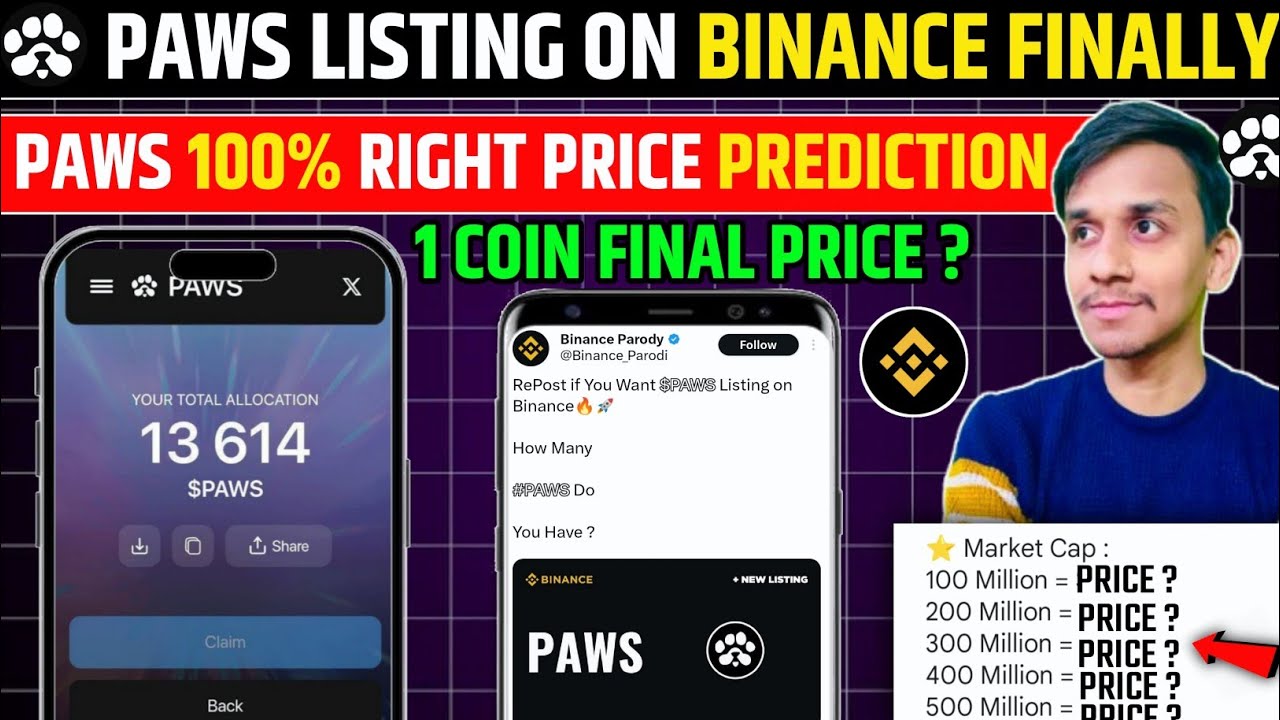 Paws Listing On Binance 🚀 Paws Airdrop Price Prediction | Paws Airdrop ...