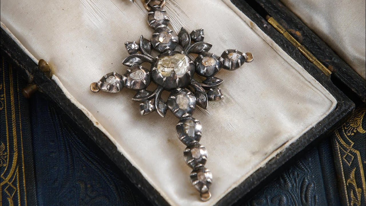 Antique 19th Century Belgian Diamond 'Flemish' Cross - YouTube