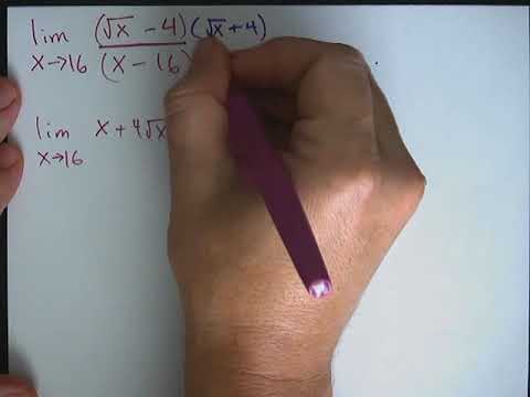 Calculus: Finding the Limit by Multiplying by Conjugate of the Numerator - YouTube
