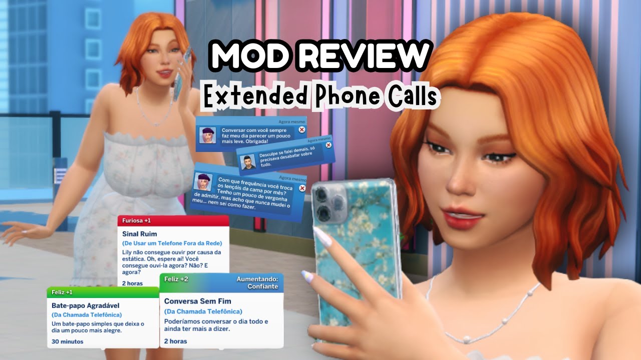 Mod Review | Chamadas mais imersivas no The Sims 4 📱 | Extended Phone ...