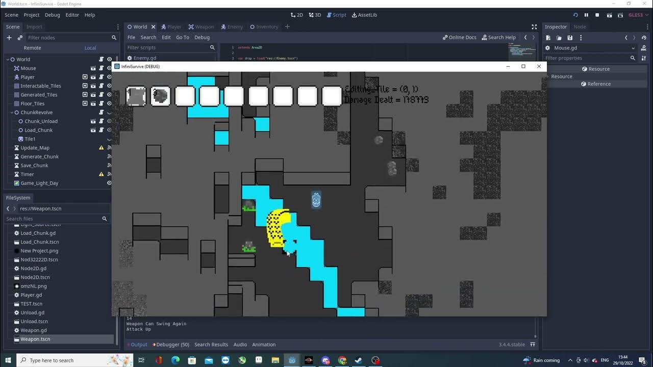 Progress #2 Godot Basic Enemys And Weapons - YouTube