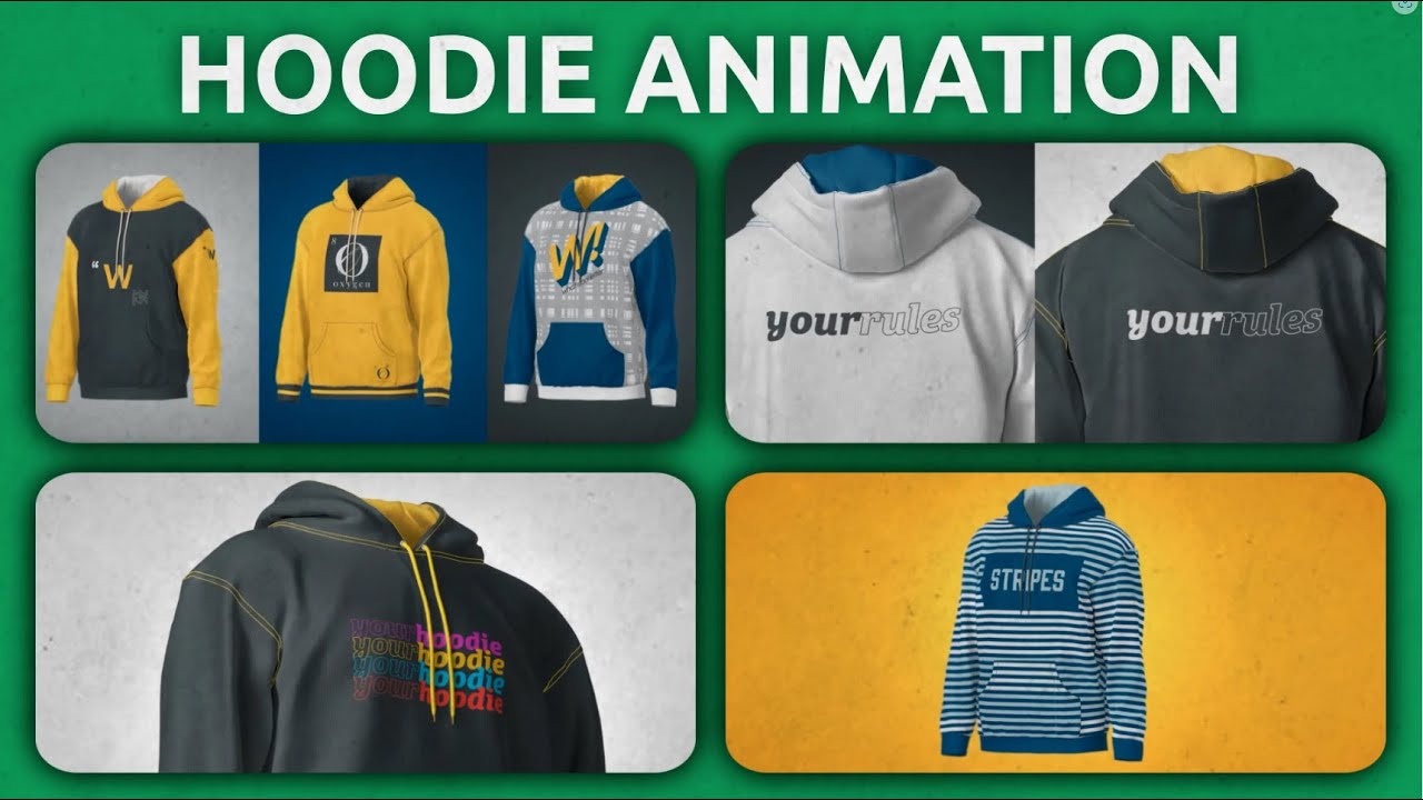 Custom Hoodie Design - 3D Animation - YouTube