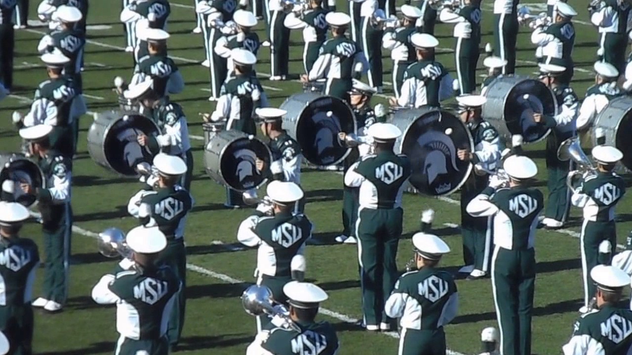 2016 Michigan State vs Rutgers National Anthem with Spartan Marching ...