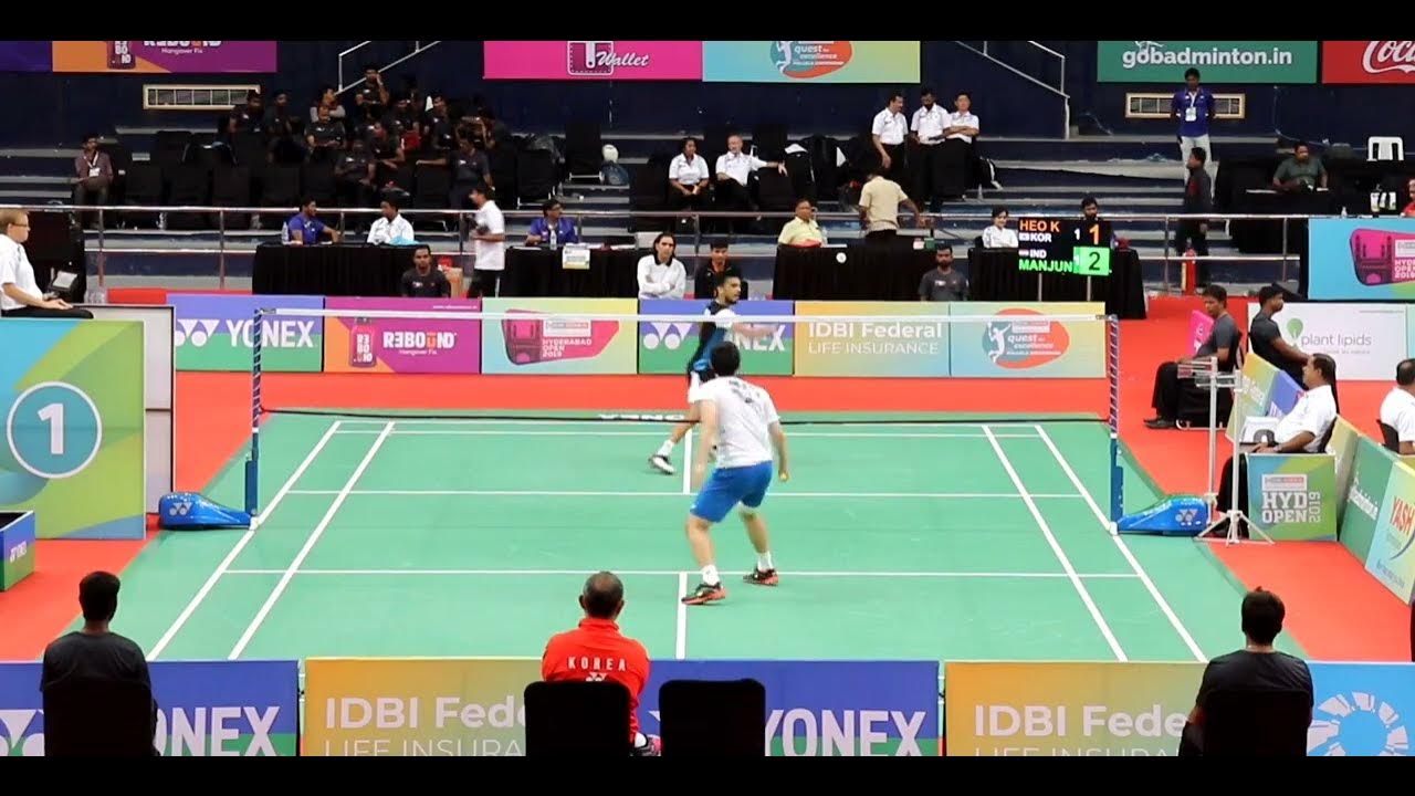 Part 2 - K.H. Heo Vs M. Manjunath - R16 - Hyderabad Open 2019 - YouTube