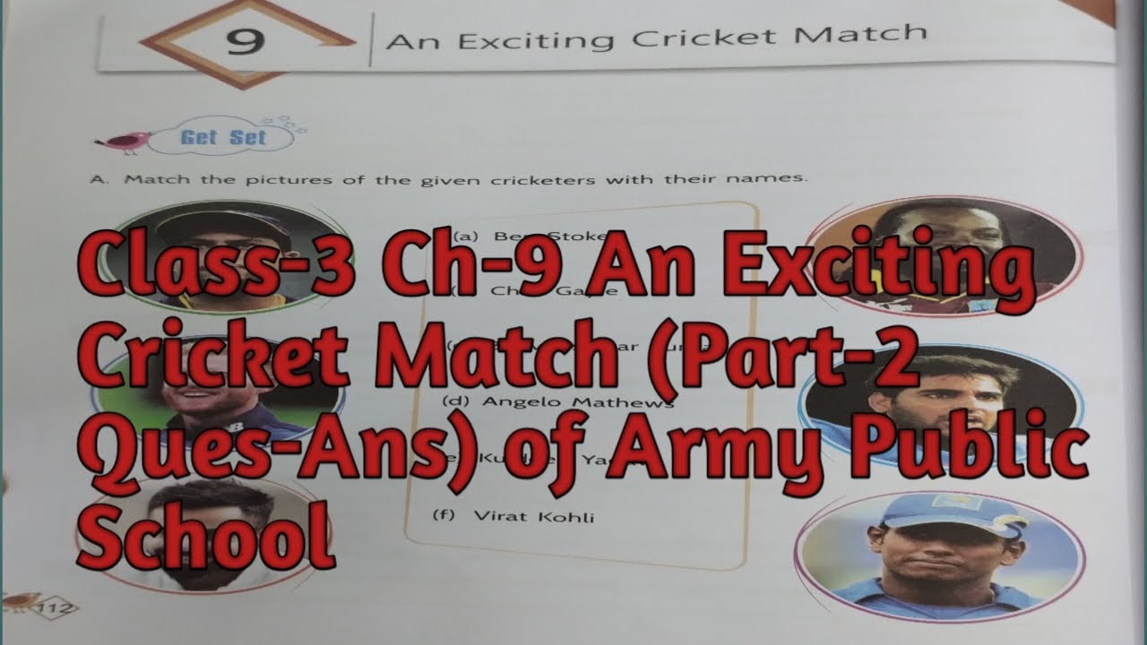 Class-3 Ch-9 An Exciting Cricket Match (Part-2 Exercises) of Roots ...