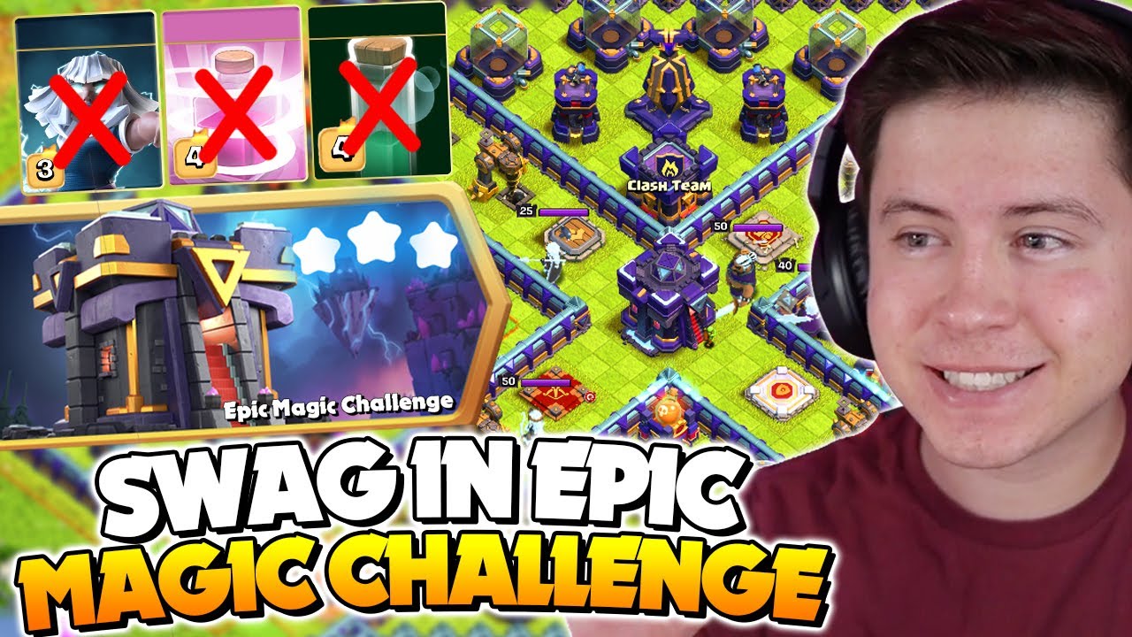 Epic Magic Challenge SWAG Troops & SWAG Spells (Clash of Clans) - YouTube