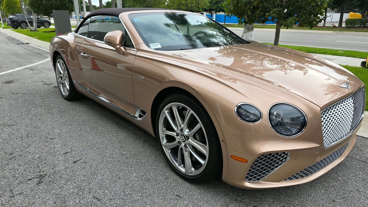 2020 Bentley Continental GT V8 convertible Rose GOLD - YouTube