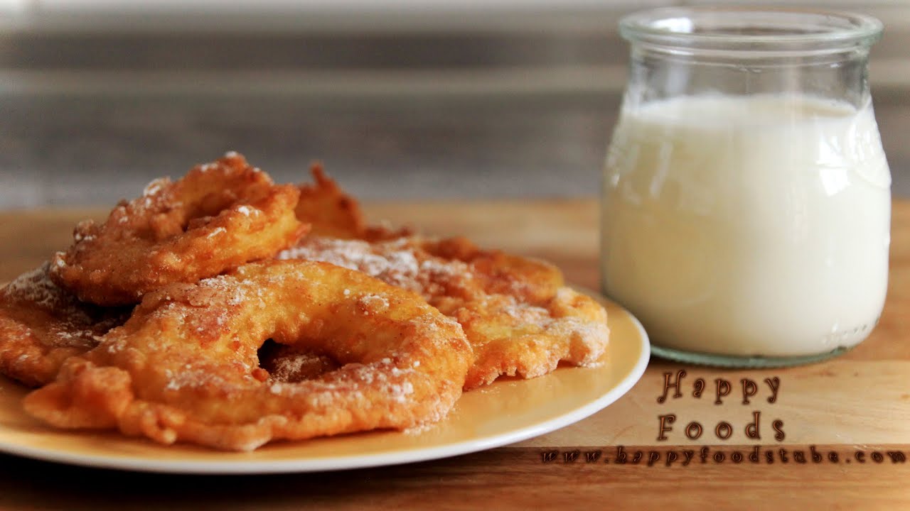 Easy to Make Fried Battered Apple Rings | HappyFoods - YouTube