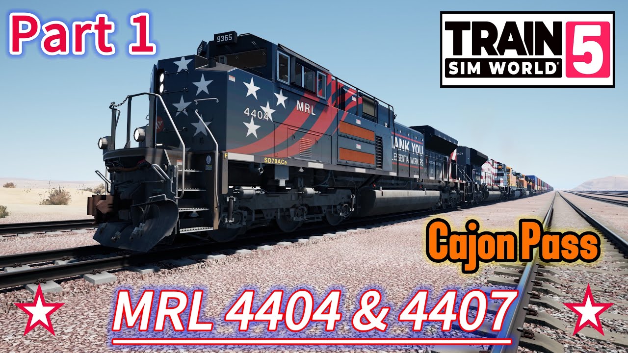 TSW5 MRL 4404 & 4407 on BNSF Cajon Pass Part 1 - YouTube