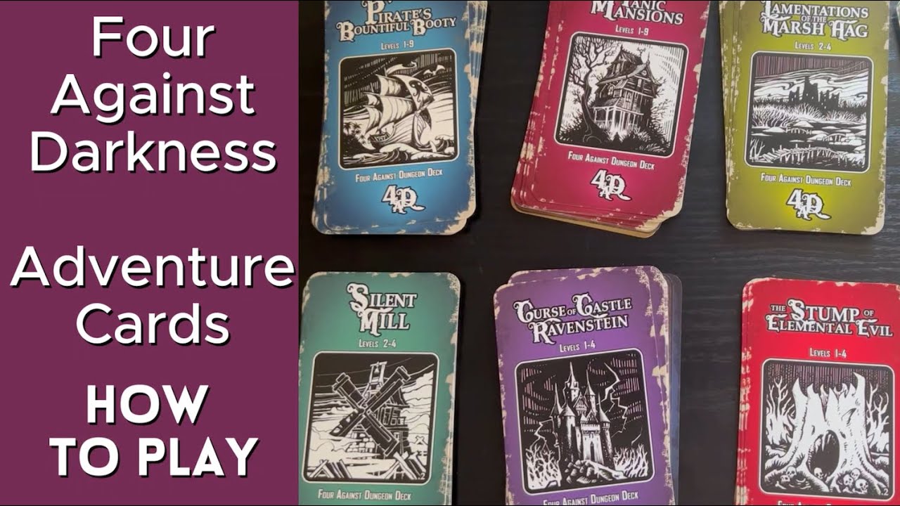 How To Use Four Against Darkness Card Decks - YouTube