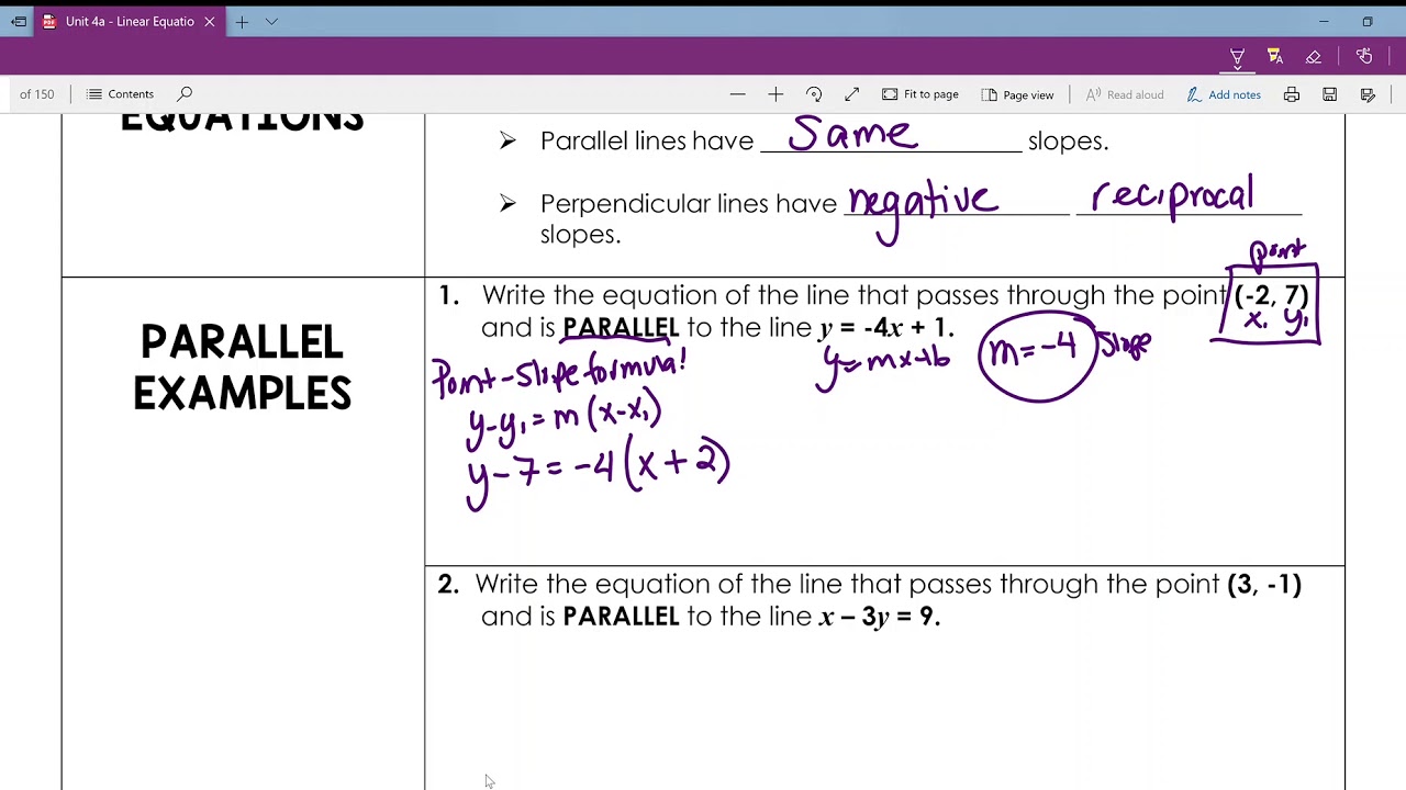 Writing Parallel And Perpendicular Equations Part 1 YouTube Writing Parallel And Perpendicular Equations Part 1 YouTube