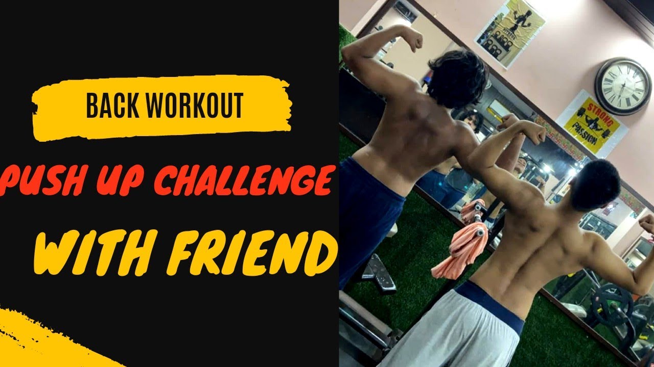 Back workout with my friend and Pushup challenge fit (sk fighter) # ...