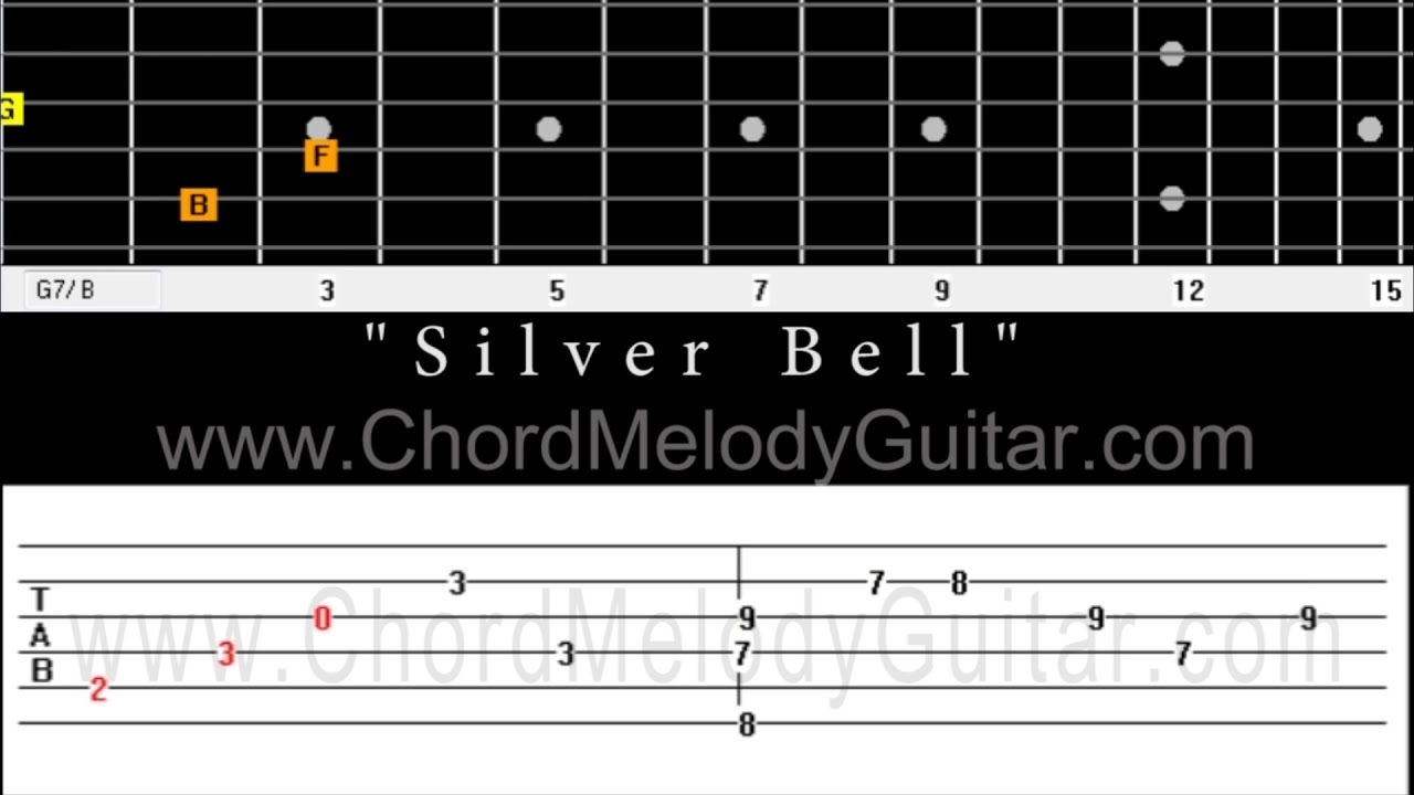 Silver Bell Fingerstyle Chord Melody Guitar Lesson Christmas Xmas Song ...