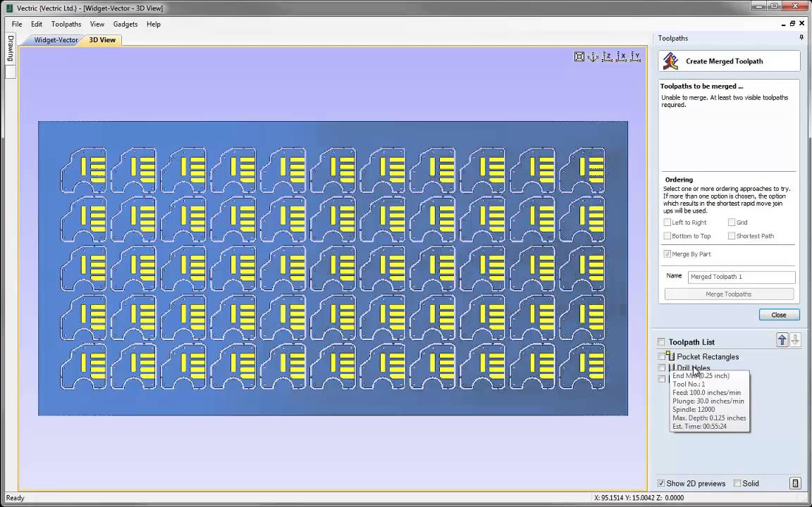 Vectric V8 Tutorials - Merging Toolpaths - YouTube